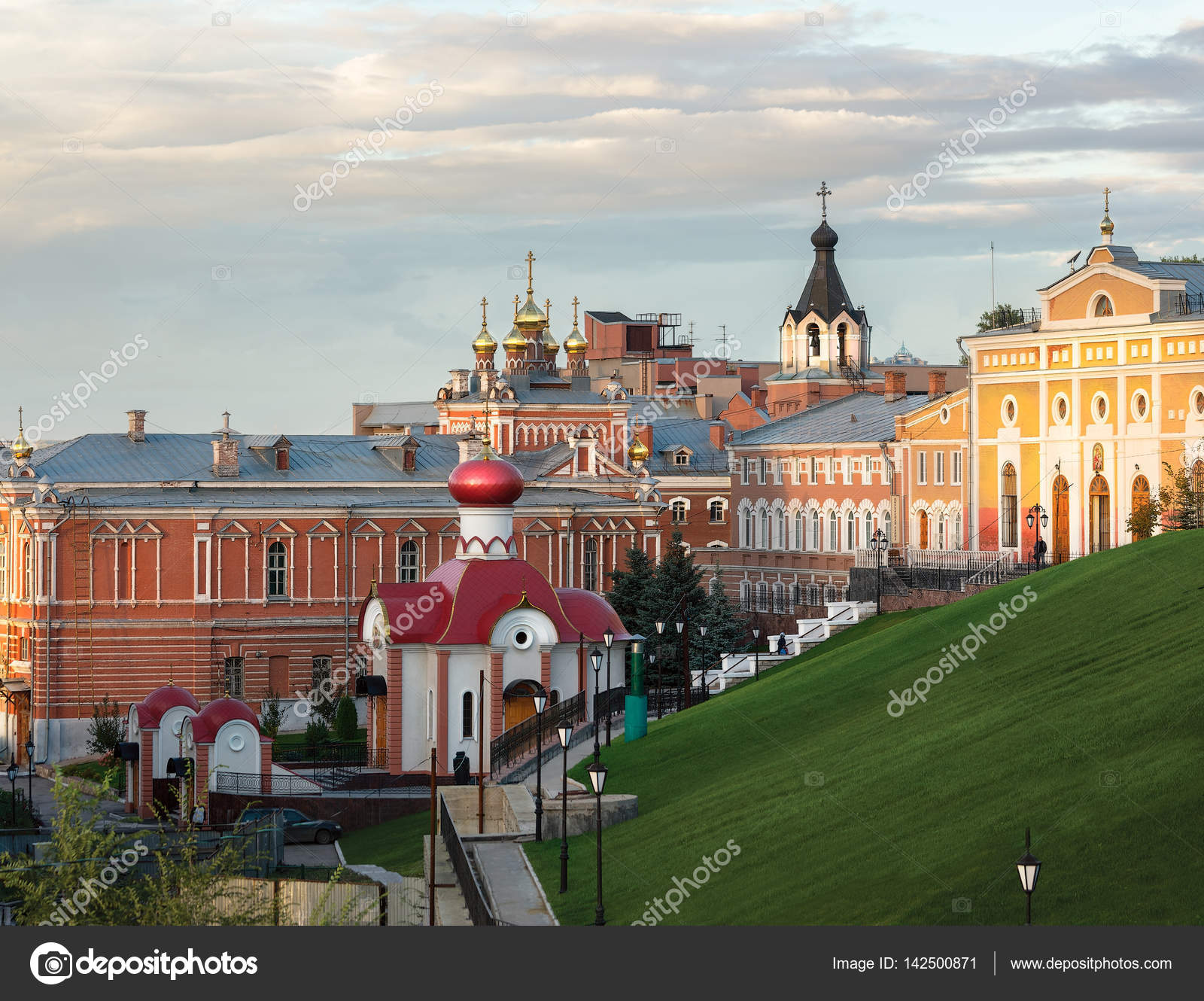 Iversky Women's Monastery in Samara Russia autumn evening Stock Photo ...