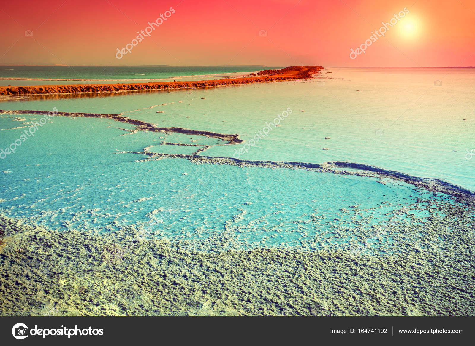 Dead sea salt shore — Stock Photo © vvvita #164741192