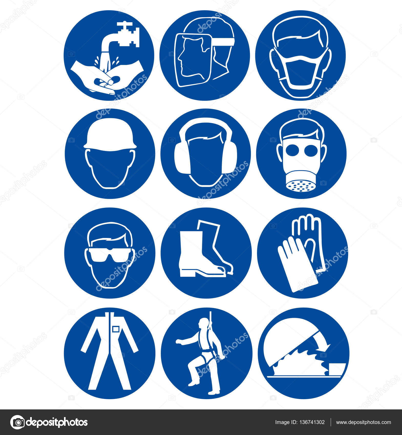 Safety signs at work Stock Photo by ©ricochet69 136741302