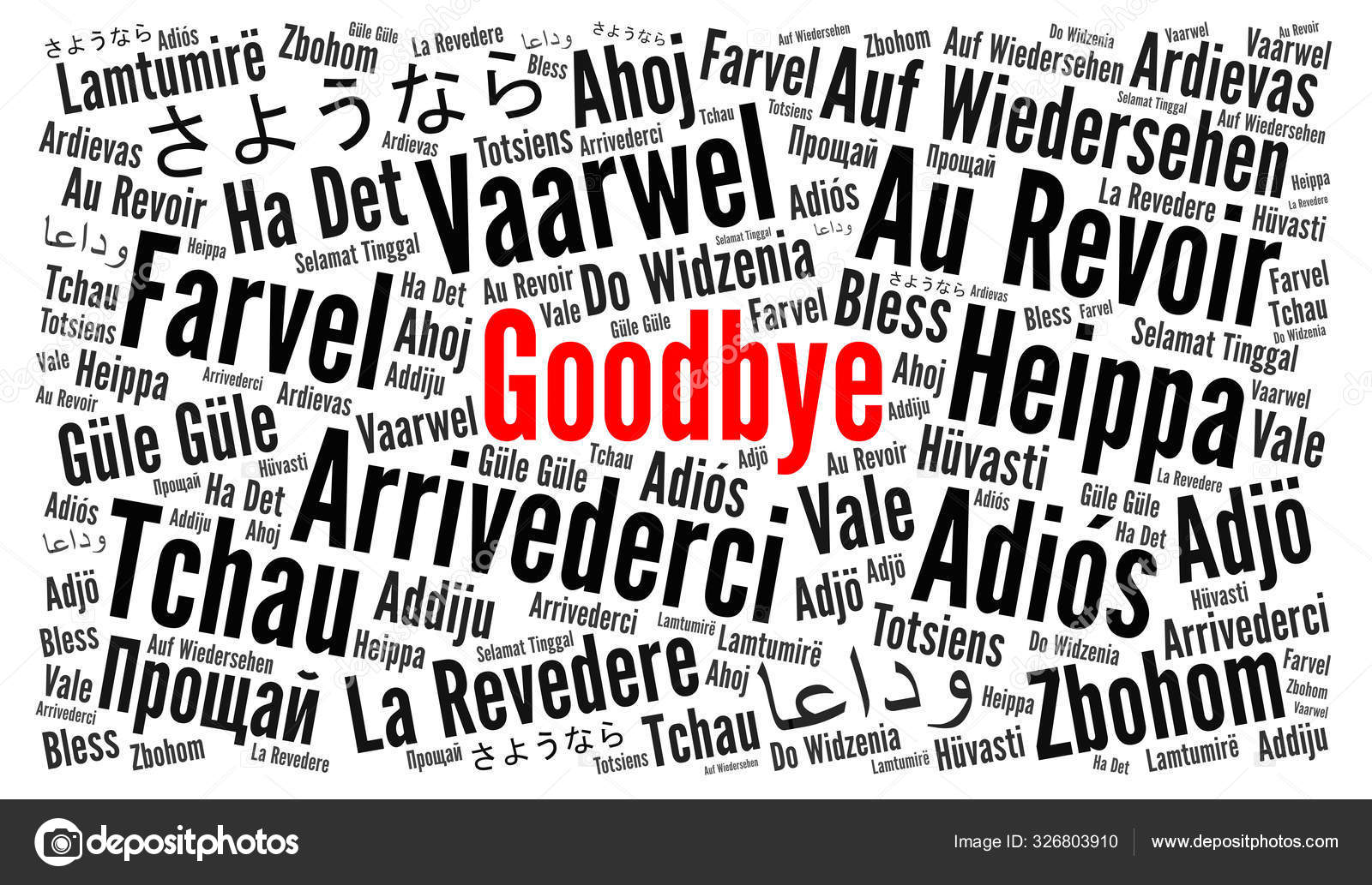 Goodbye Different Languages Word Cloud — Stock Photo © ricochet69 ...