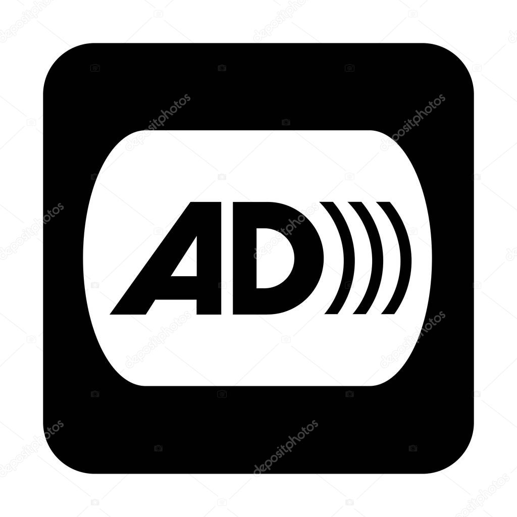 Ilustración de símbolo de descripción de audio 2022