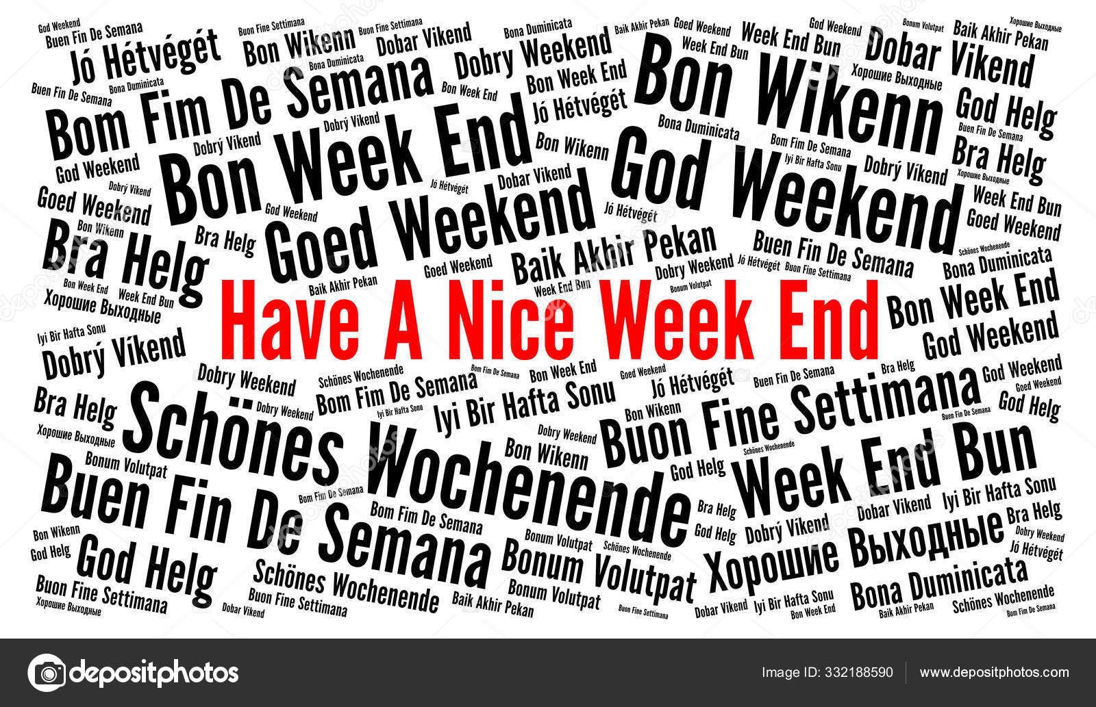 Have A Nice Week End In Different Languages Word Cloud