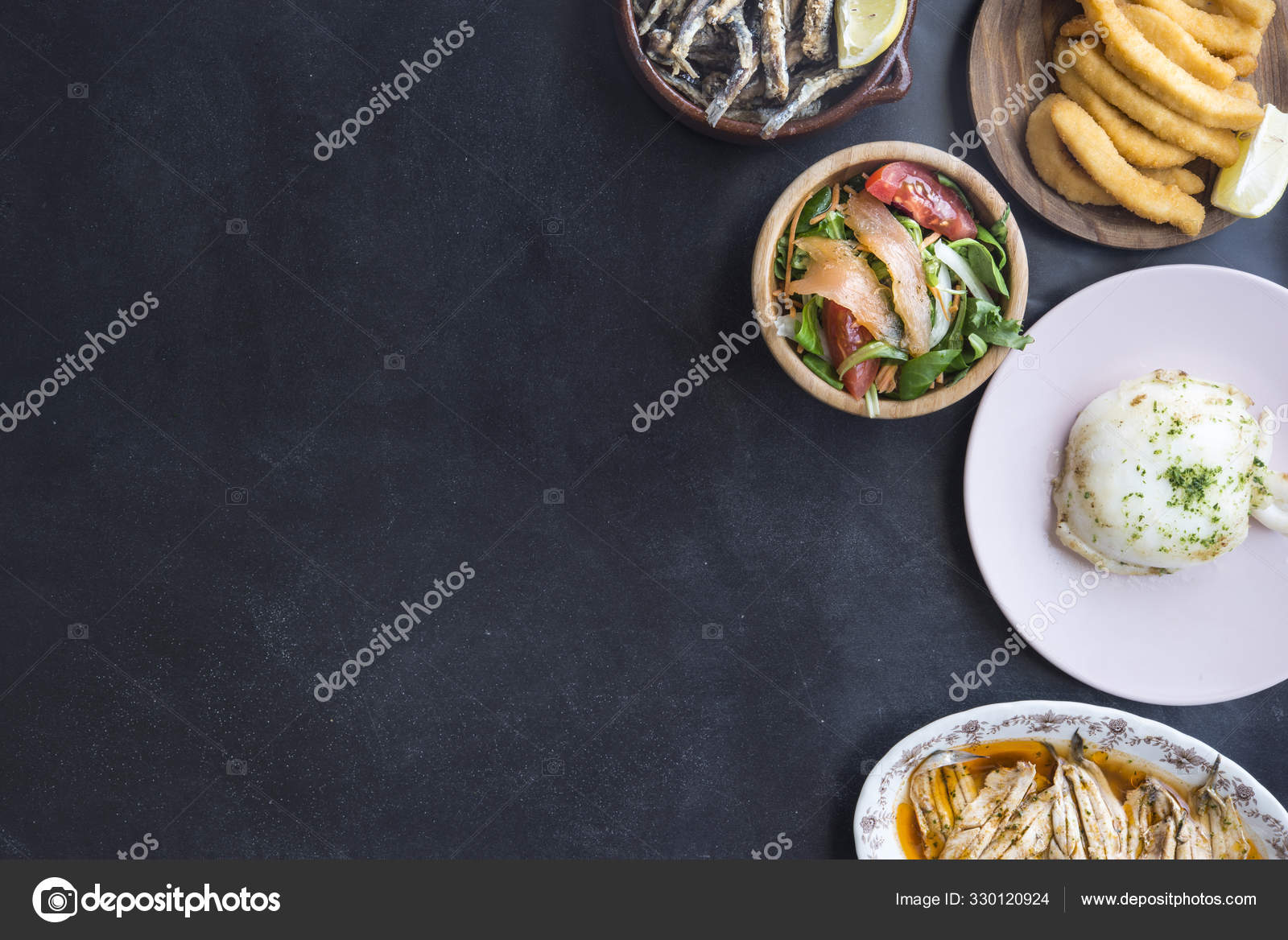 Variety of typical spanish fish — Stock Photo © Dalaifood #330120924