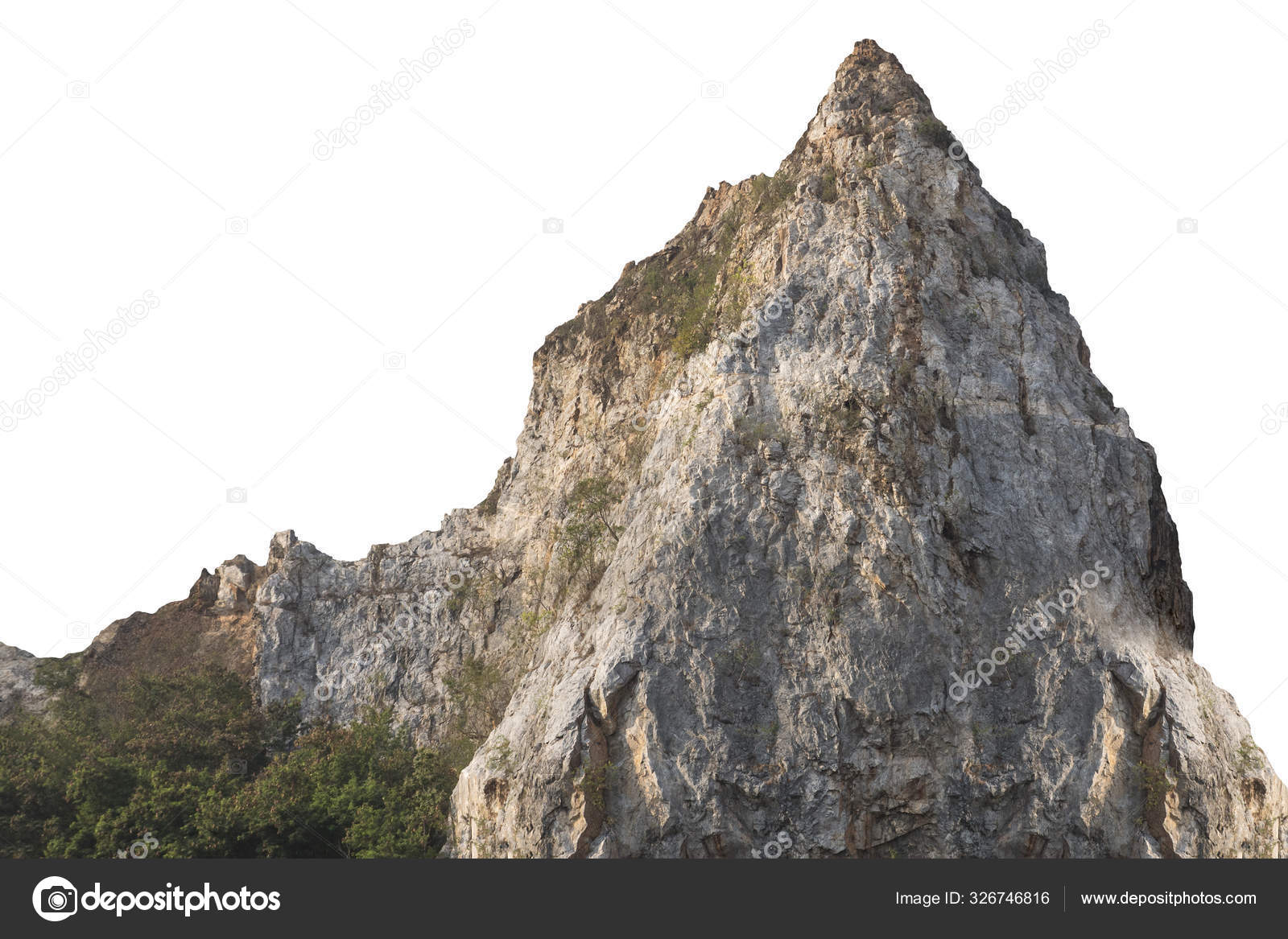 Mountain Isolated White Background Stock Photo by ©moderngolf 326746816