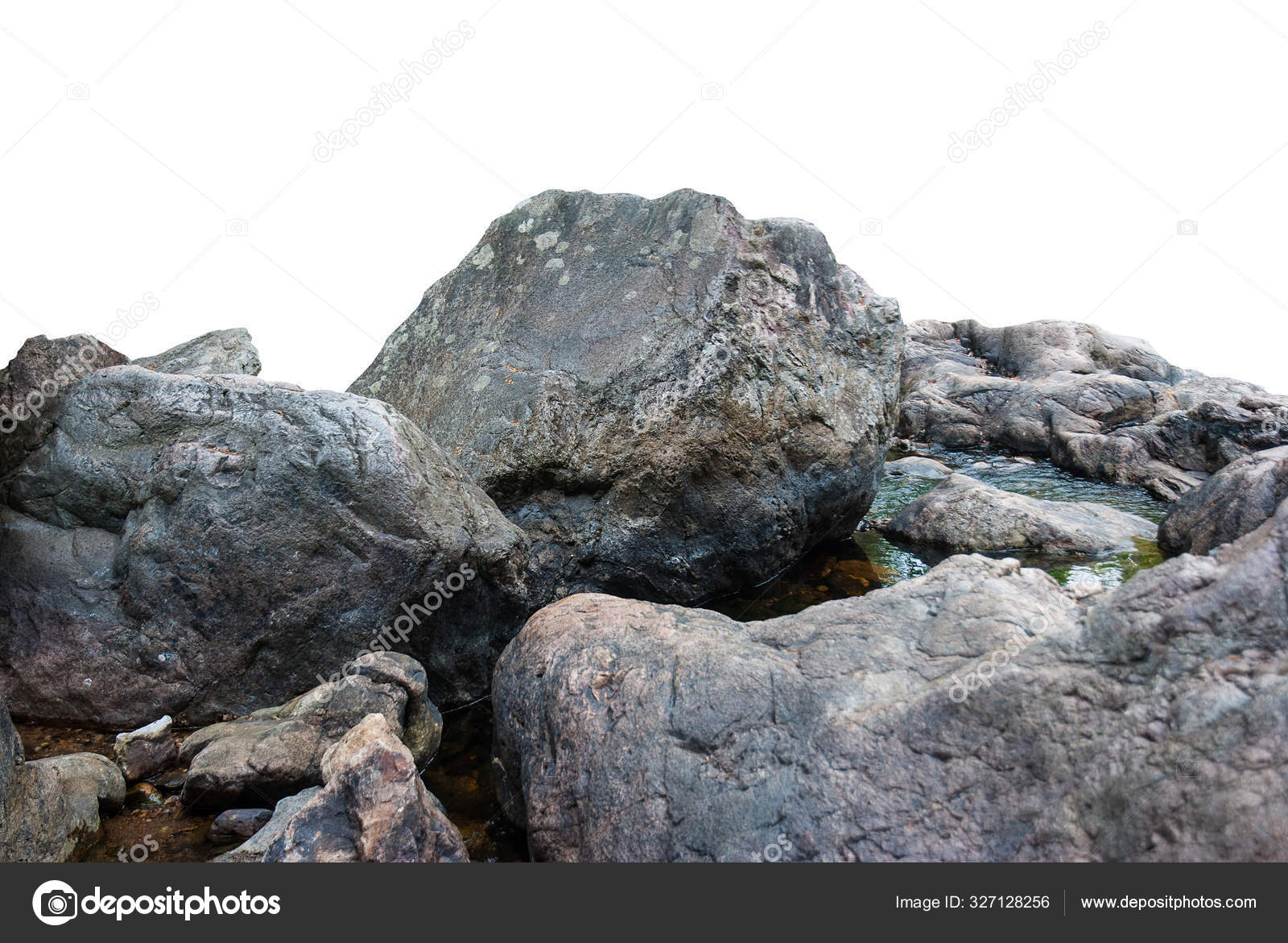 Roca Aislada Sobre Fondo Blanco: fotografía de stock © moderngolf ...