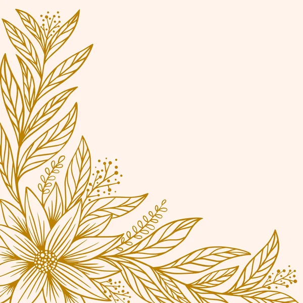 Gold decorative floral background vector illustration, gold floral ...