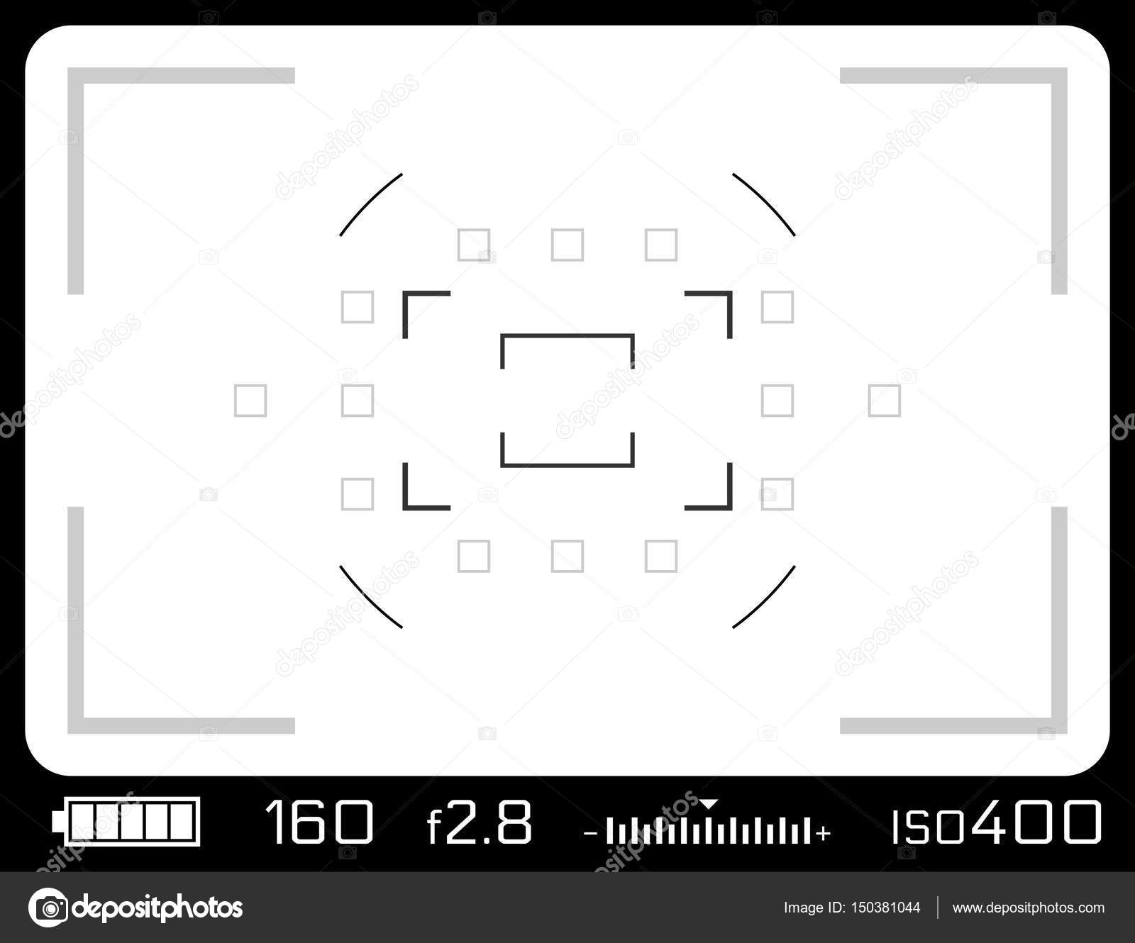 Camera viewfinder with exposure settings. — Stock Photo © peterzayda ...