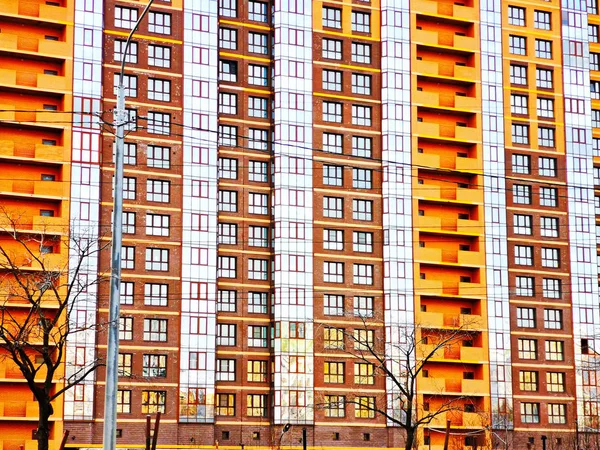 Yellow new high-rise buildings in Russia. Sale of new real estate ...