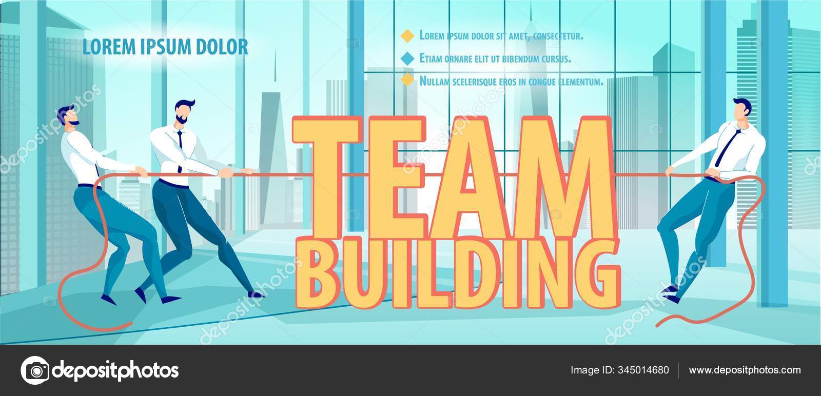 Webpage Banner Advertising Team Building Courses Stock Vector Image by ...