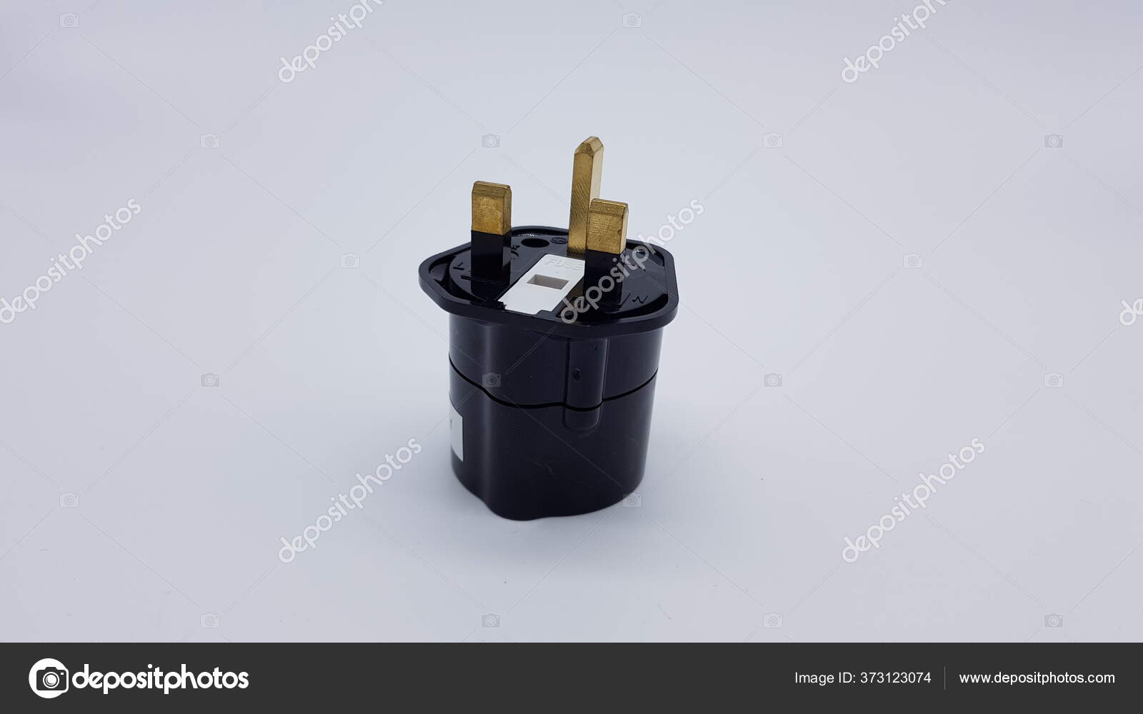 Black Electrical Plug Adapter — Stock Photo © Fotoadicta #373123074