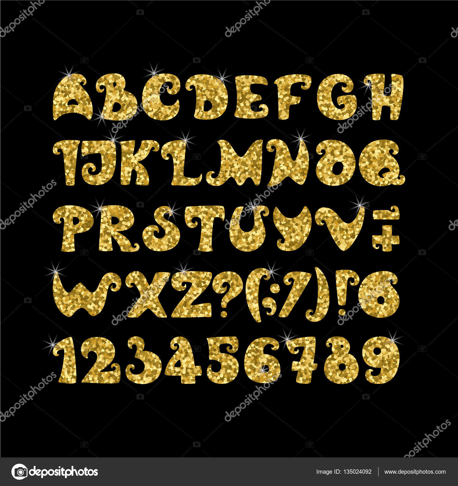 Alphabet and number font. Stock Vector by ©murr-ma 135024092