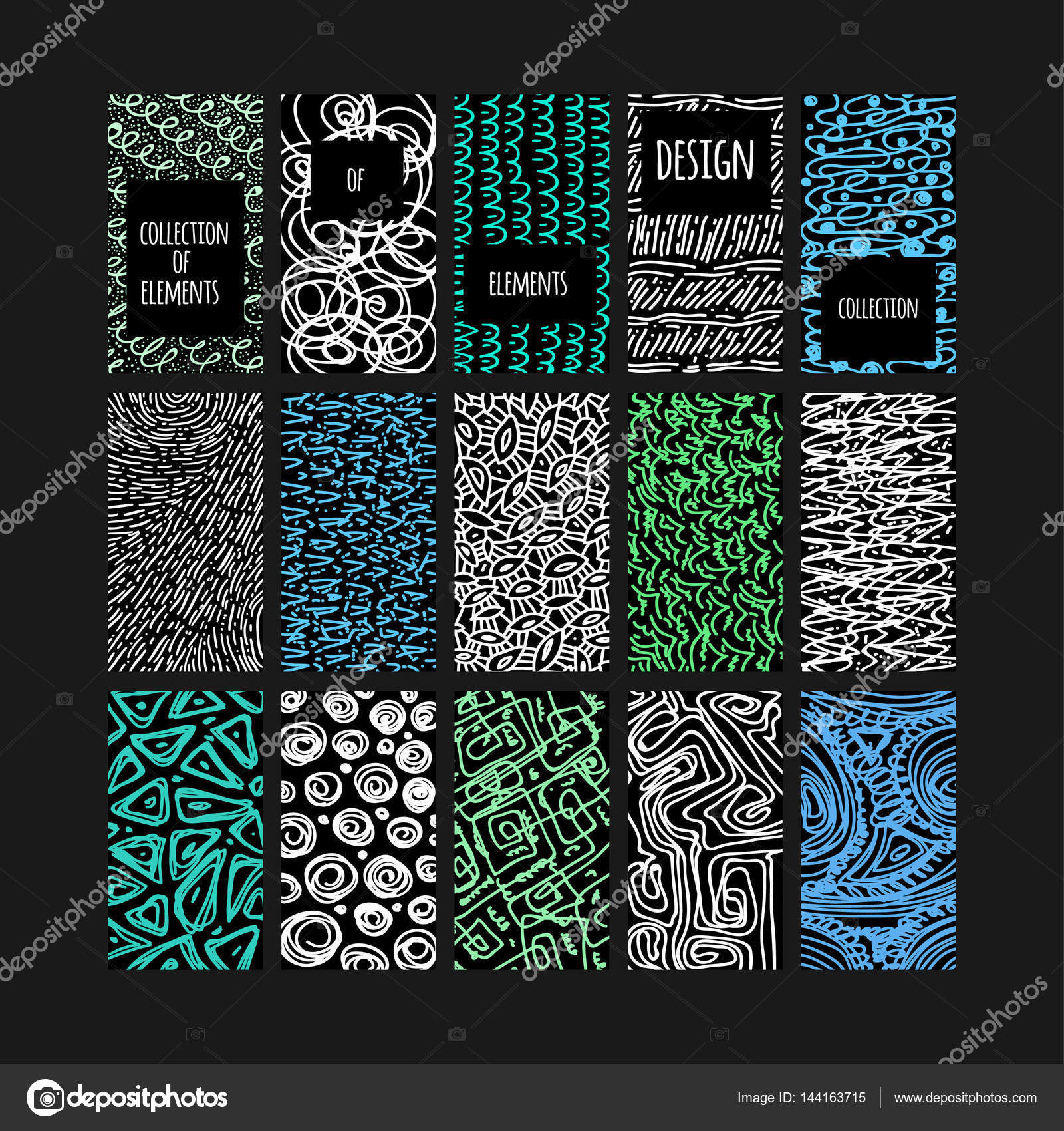 Collection of card art templates Stock Vector by ©murr-ma 144163715