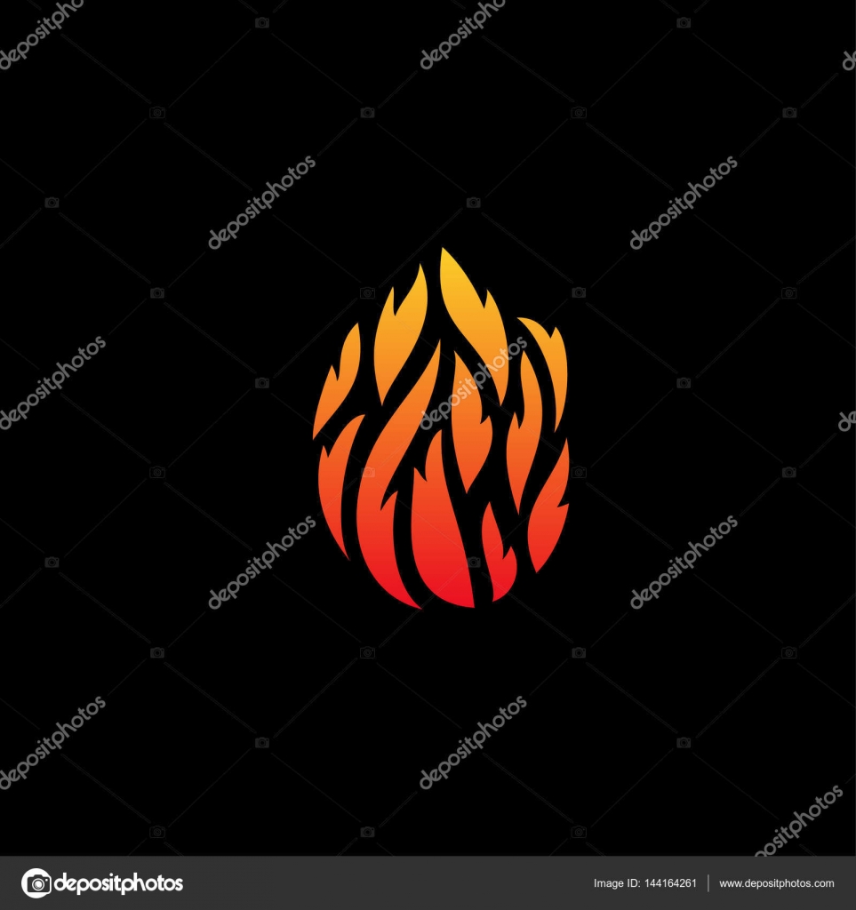 Orange fire logo Stock Vector Image by ©murr-ma #144164261