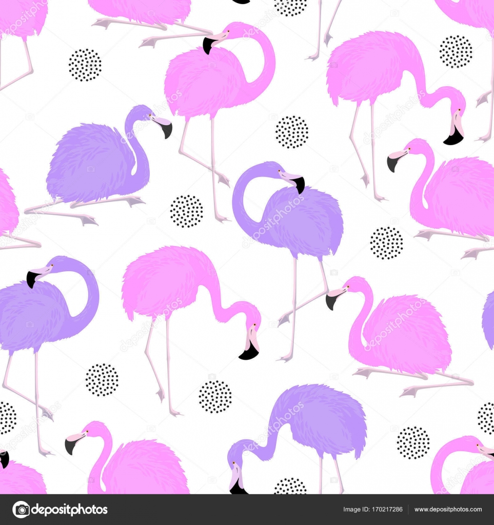 Purple Flamingos