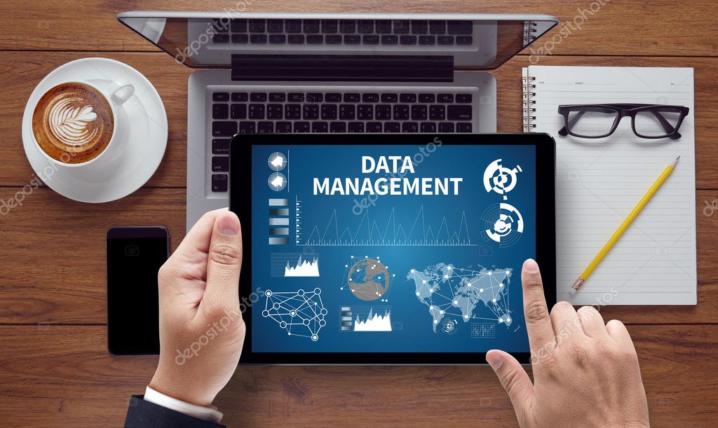 DATA MANAGEMENT File Database Cloud Network — Stock Photo © duiwoy #126834618