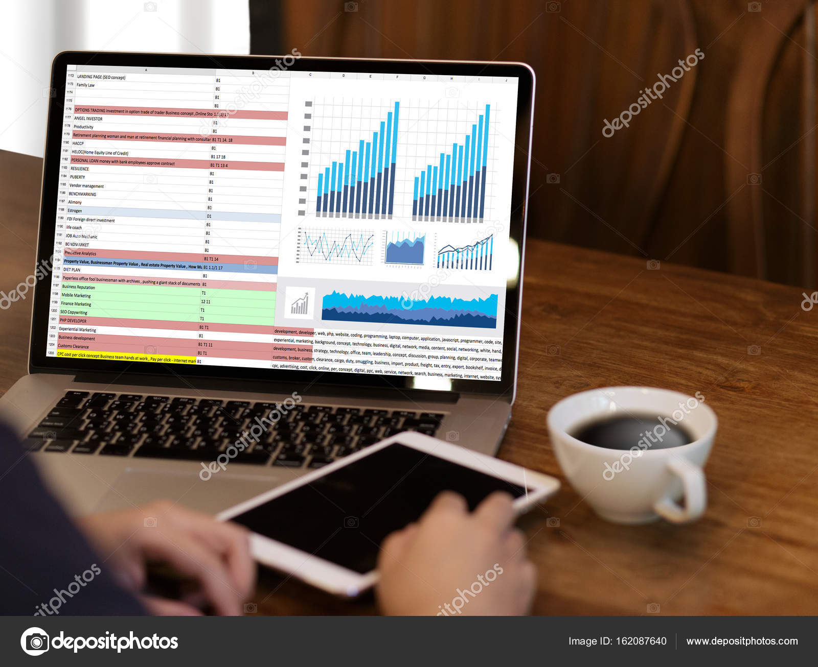 Business Information Technology people work hard Data Analytics — Stock ...