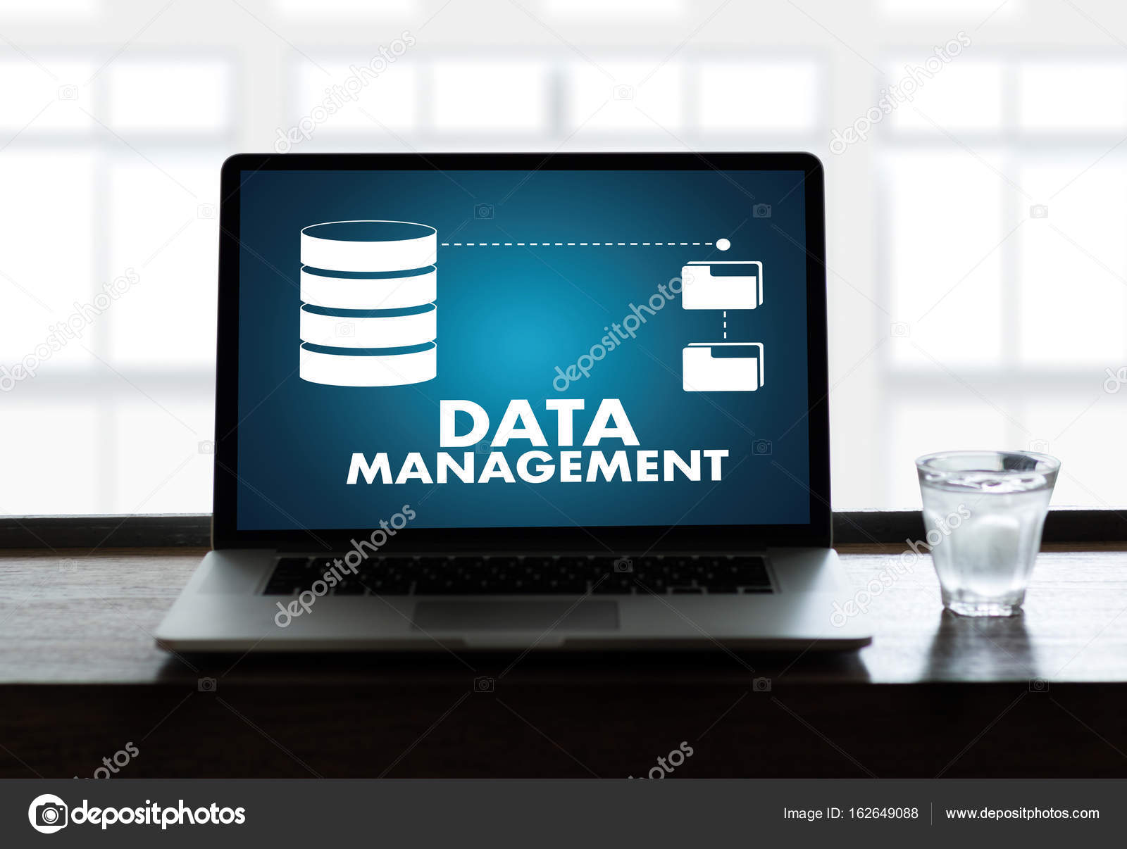 DATA MANAGEMENT File Database Cloud Network technology concept — Stock ...