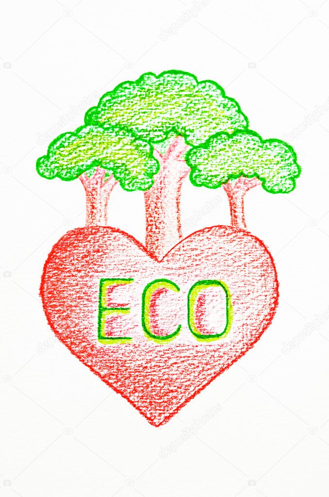 Eco heart concept. Stock Illustration by ©gamjai #125904462