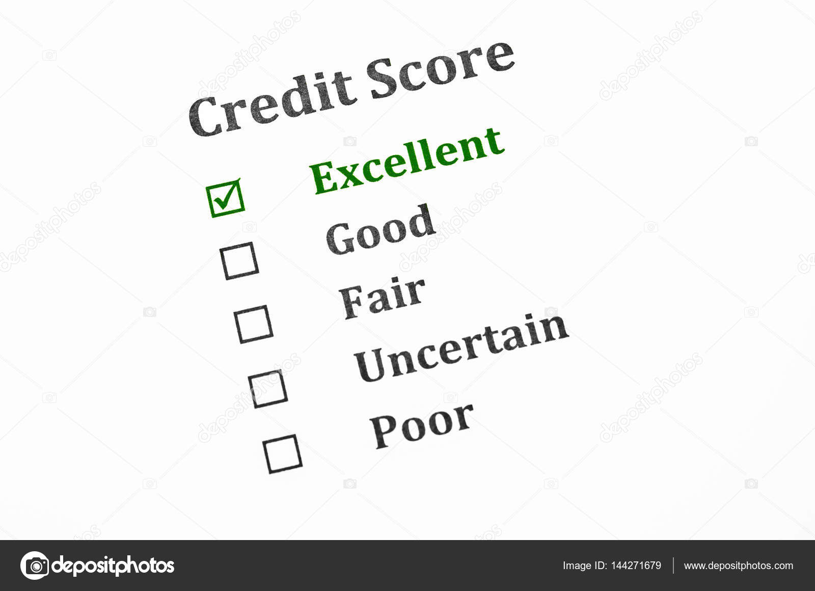 Credit score form. Stock Photo by ©gamjai 144271679