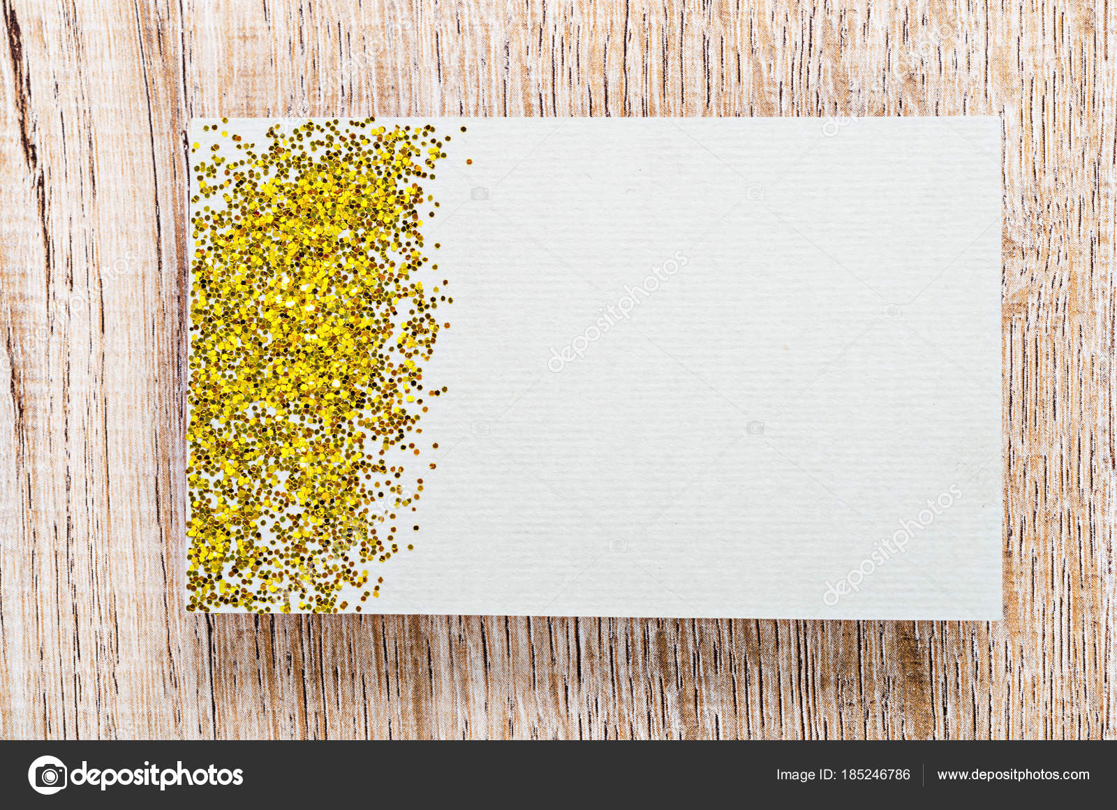 Blank card with gold glitter. — Stock Photo © gamjai #185246786