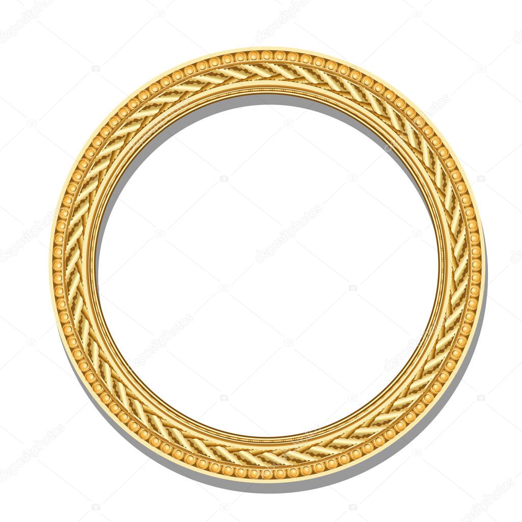 Round frame gold color with shadow Stock Vector Image by ©M.Svetlana ...