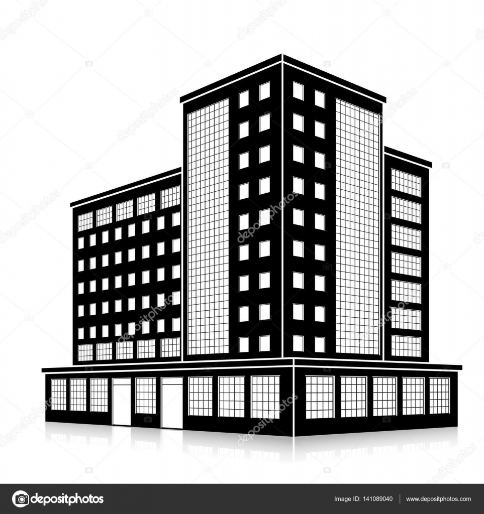 Silueta De Edificio Clip Art Vector De Silueta De Construcción De
