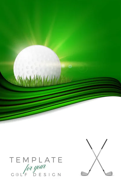 Background Abstract Golf Sport Green Grass Red Flag White Ball Frame