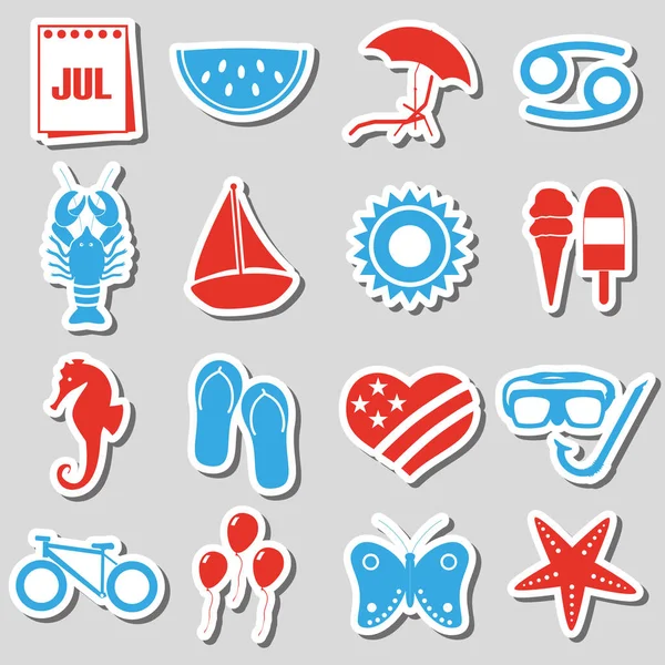 July month theme set of simple icons eps10 Stock Vector Image by ...