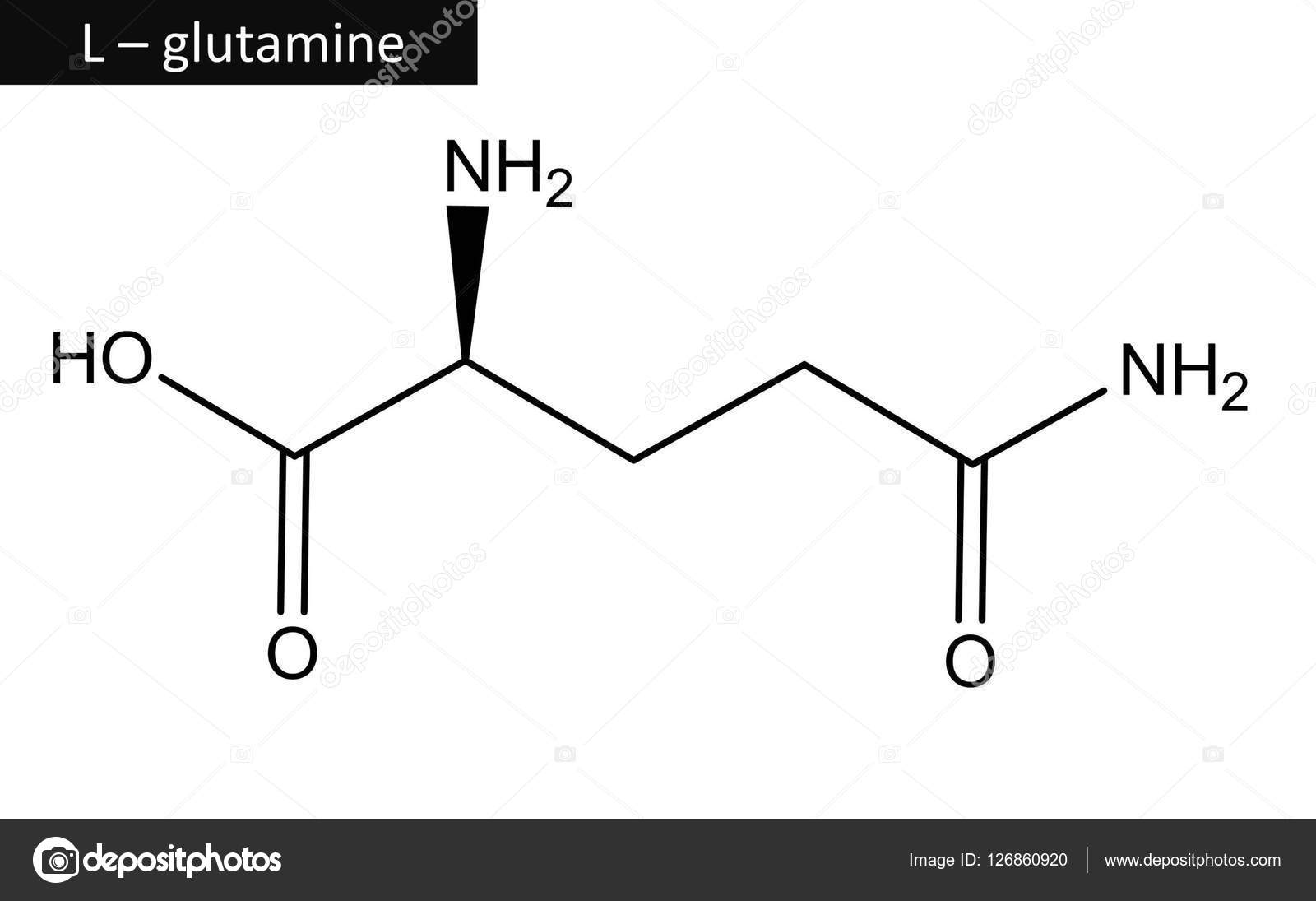 Molecular structure of L - glutamine Stock Photo by ©Raimund14 126860920