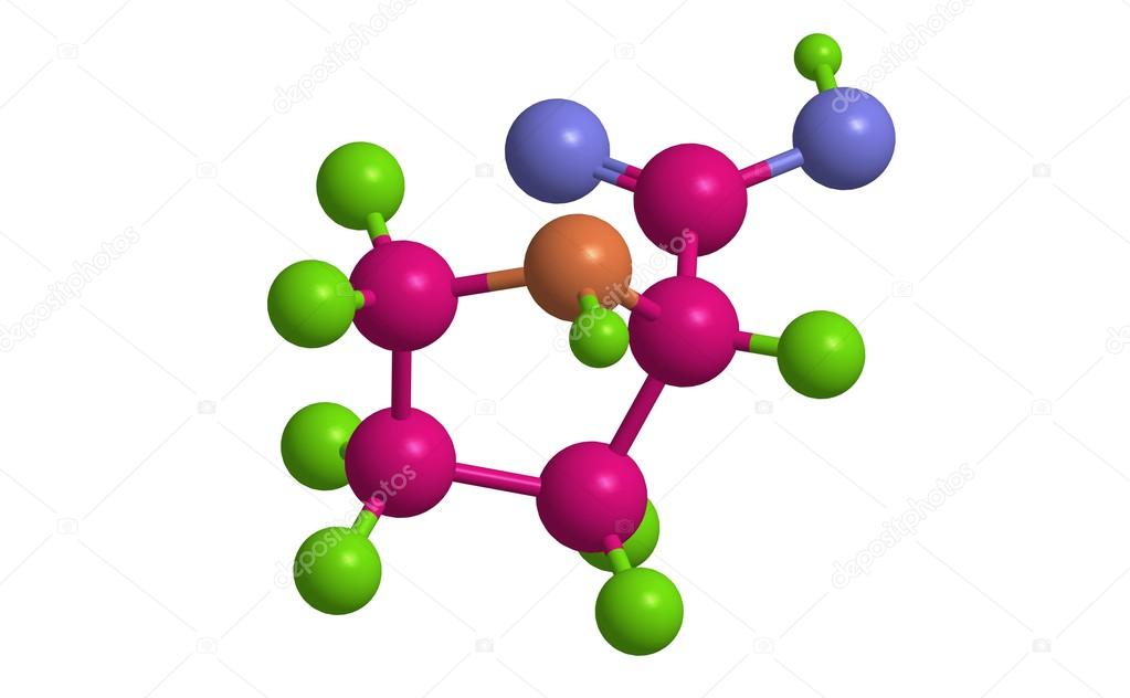Molecular structure of L - proline Stock Photo by ©Raimund14 126860910