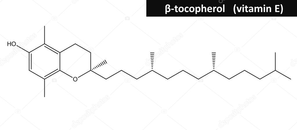 Estructura molecular del tocoferol (vitamina E) 2023