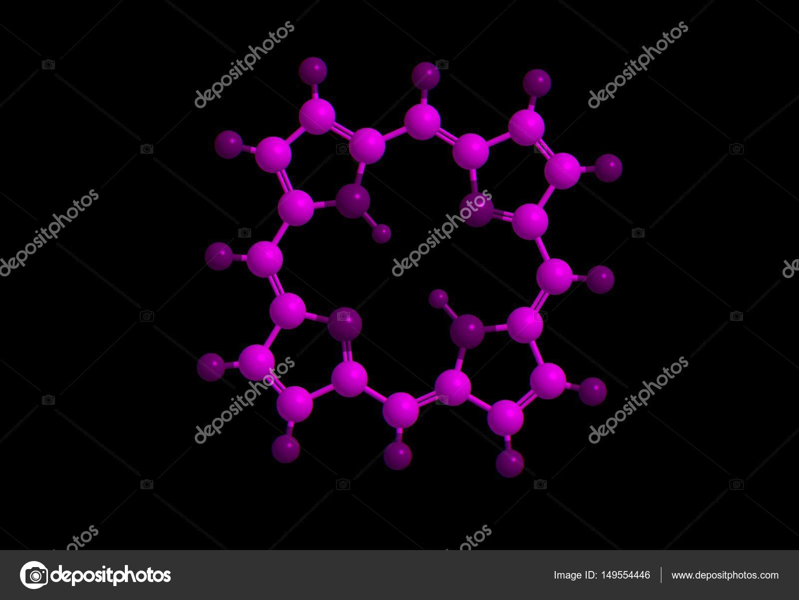 Molecular structure of Porphin, 3D rendering — Stock Photo © Raimund14 ...