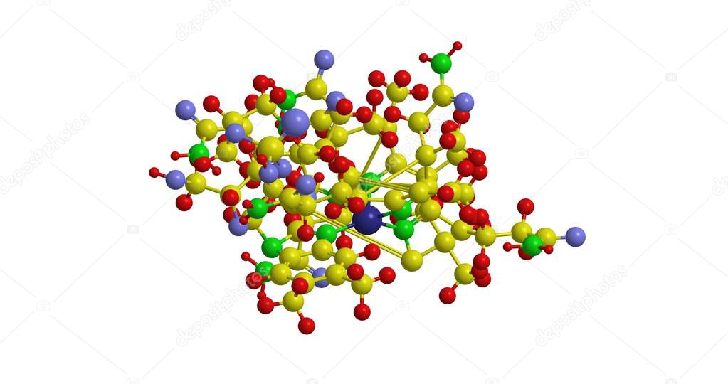 Estructura molecular de la cobalamina (vitamina B12) 2024
