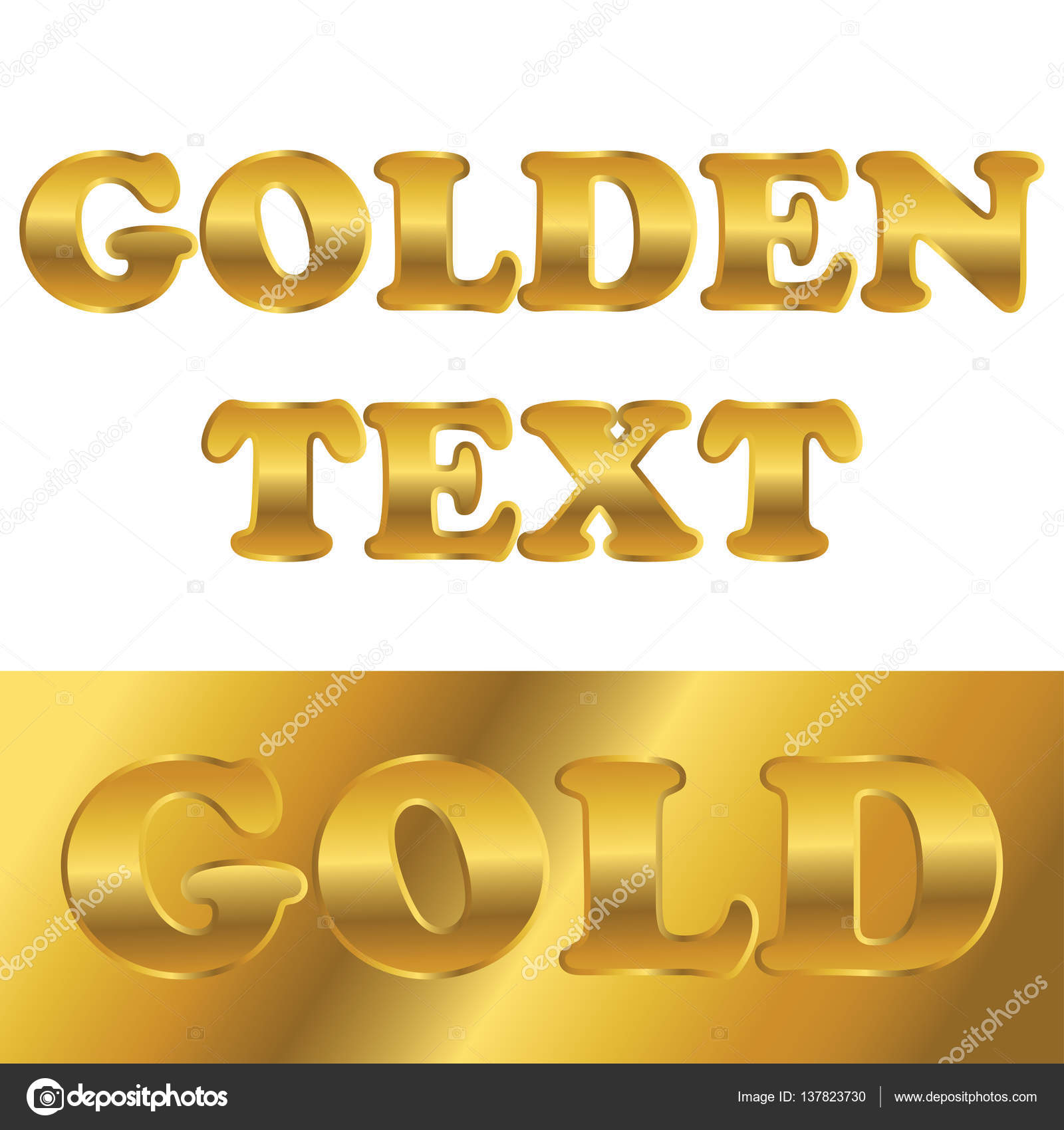 Golden metallic text with gradient ⬇ Vector Image by © architect.aleks ...