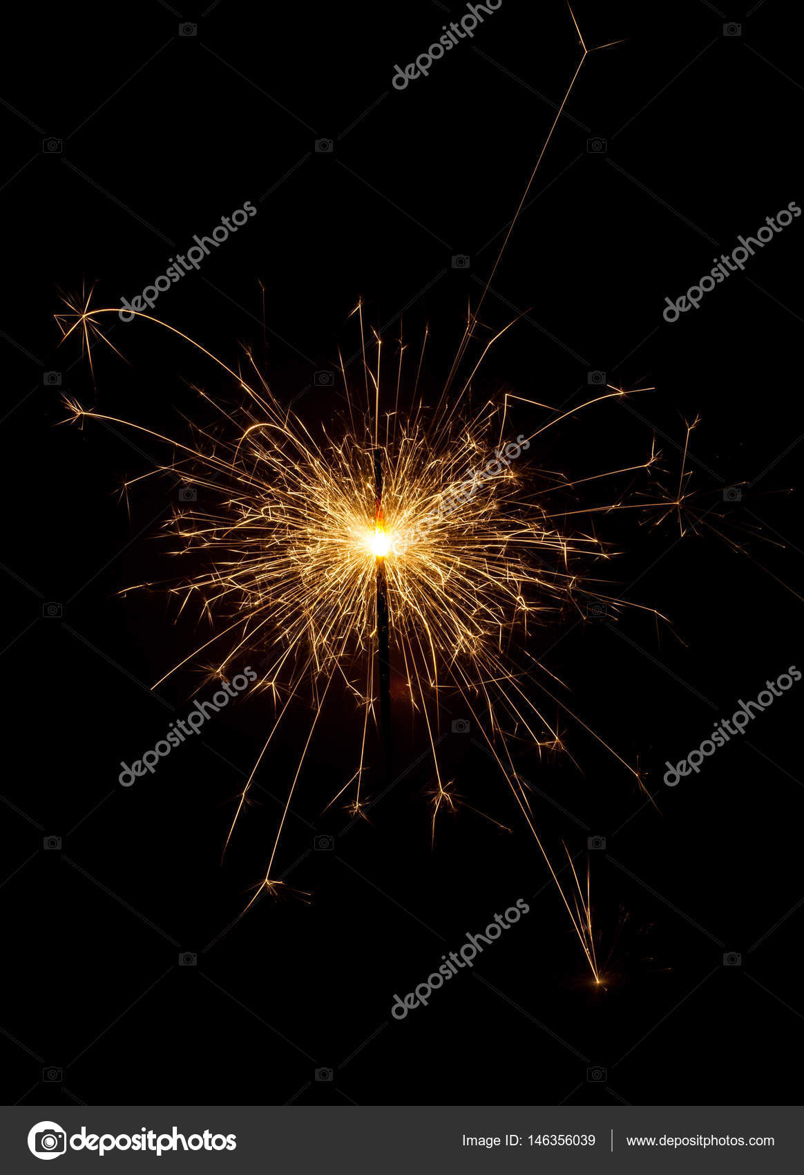 Sparkler on black background Stock Photo by ©onairjiw 146356039