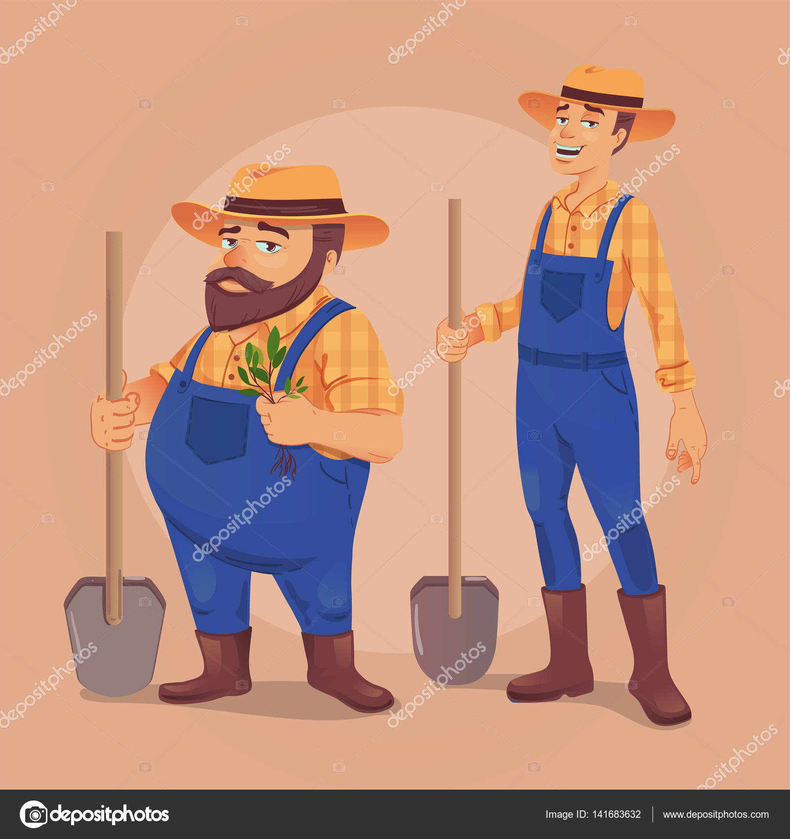 Ilustração vetorial do agricultor vetor(es) de stock de ©Liubou 141683632