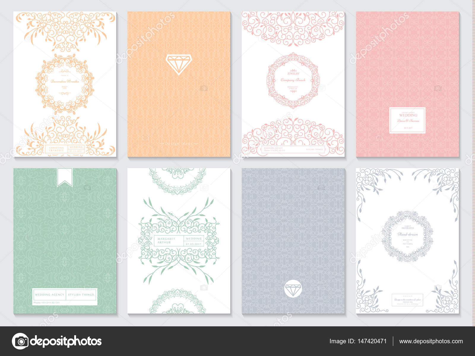 Creative card template Stock Vector by ©Liubou 147420471