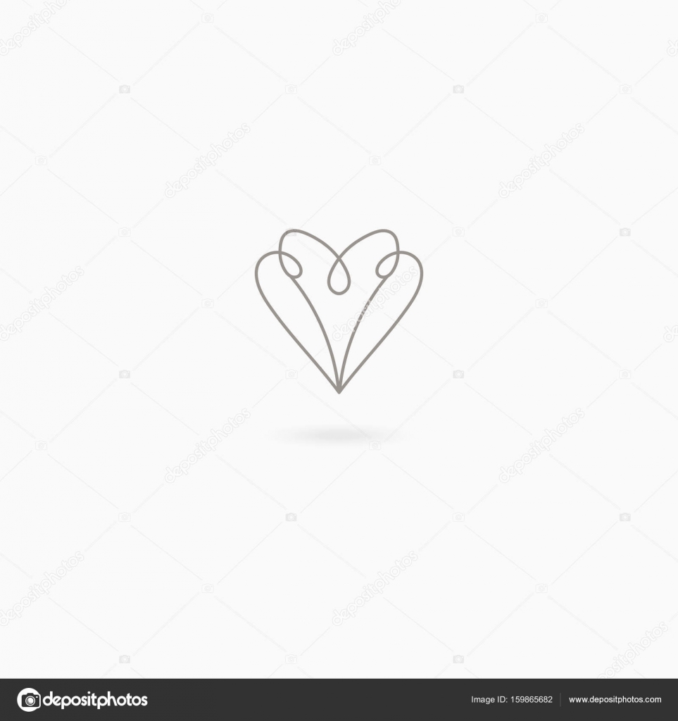Simple linear heart Stock Vector Image by ©Liubou #159865682