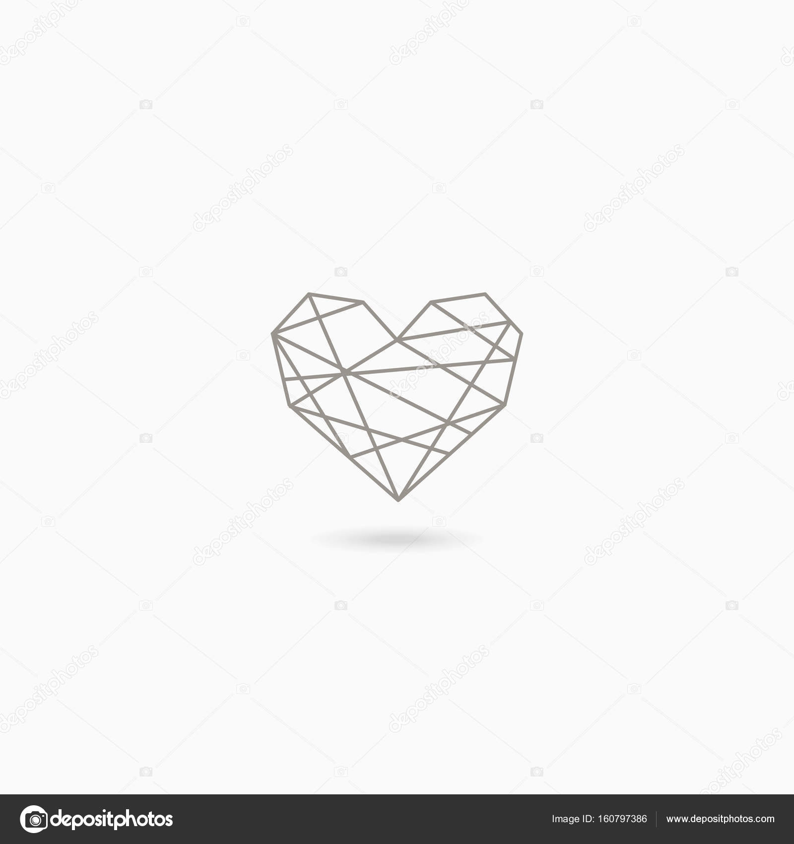 Simple linear heart Stock Vector Image by ©Liubou #160797386