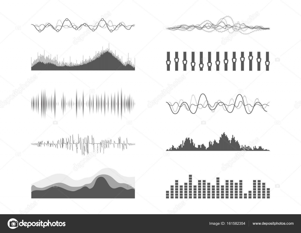 Vector music sound waves Stock Vector Image by ©Liubou #161582354