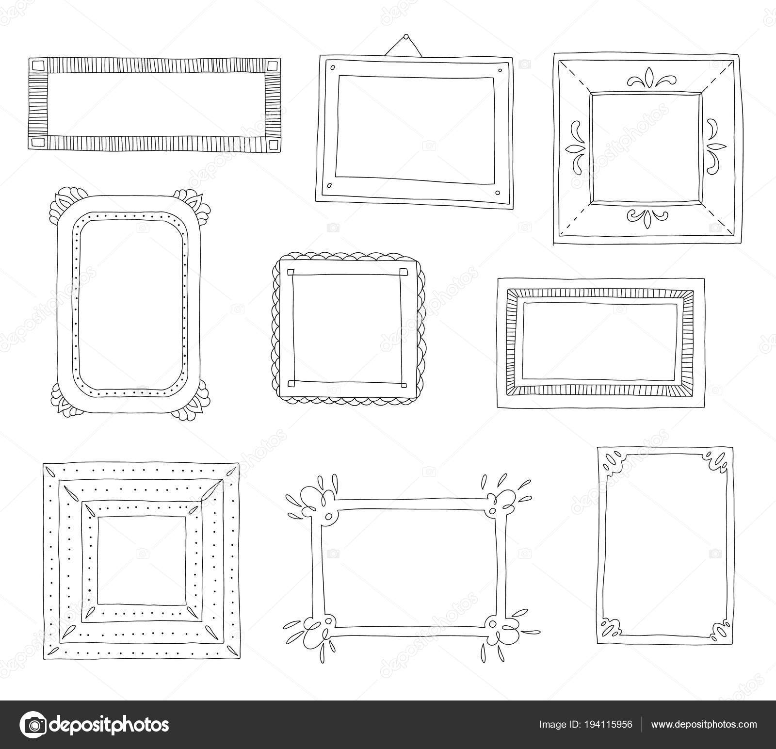Beautiful frames drawing | Beautiful template hand drawn frames ...