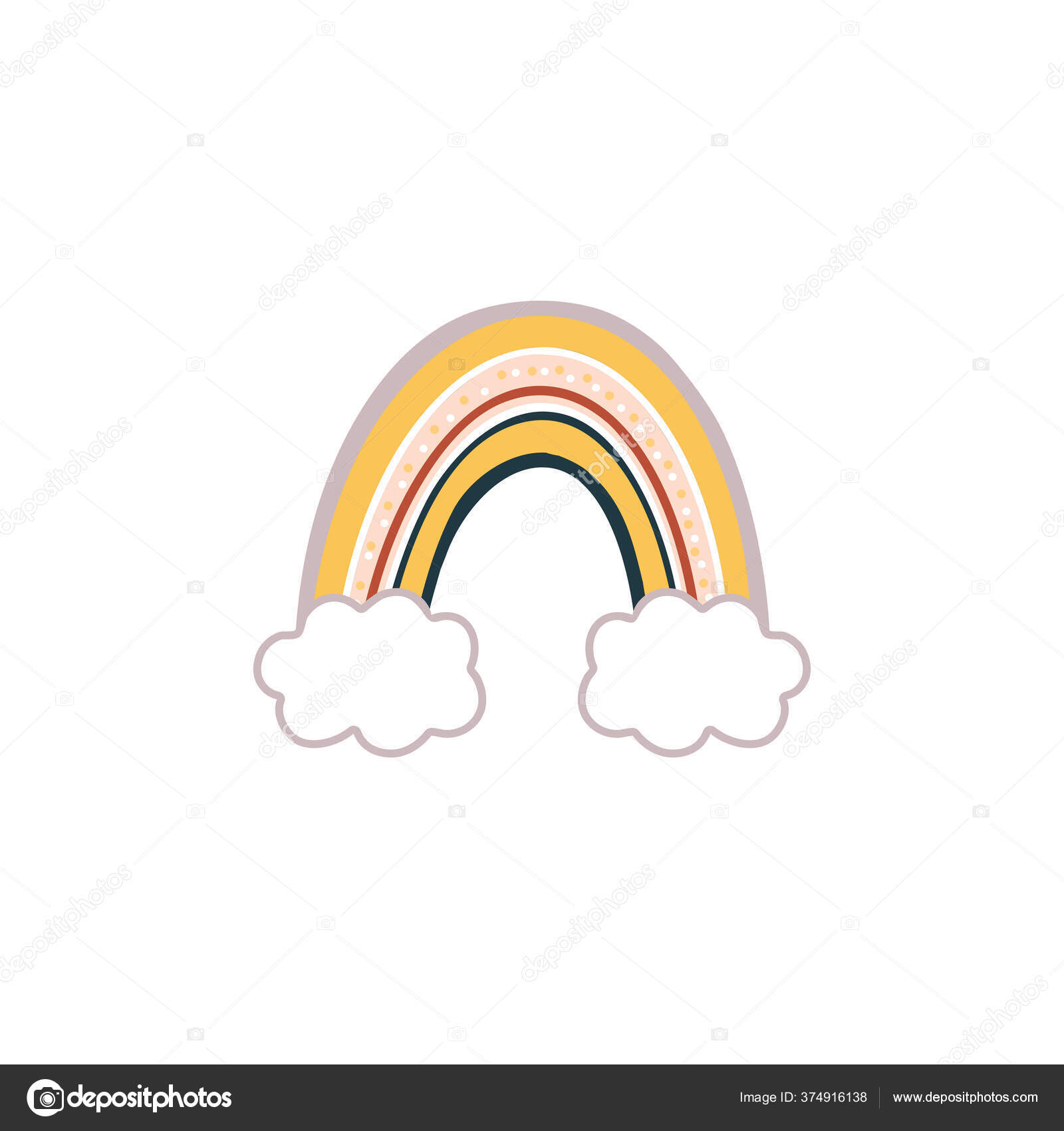 Set of baby rainbows Stock Vector Image by ©Liubou #374916138