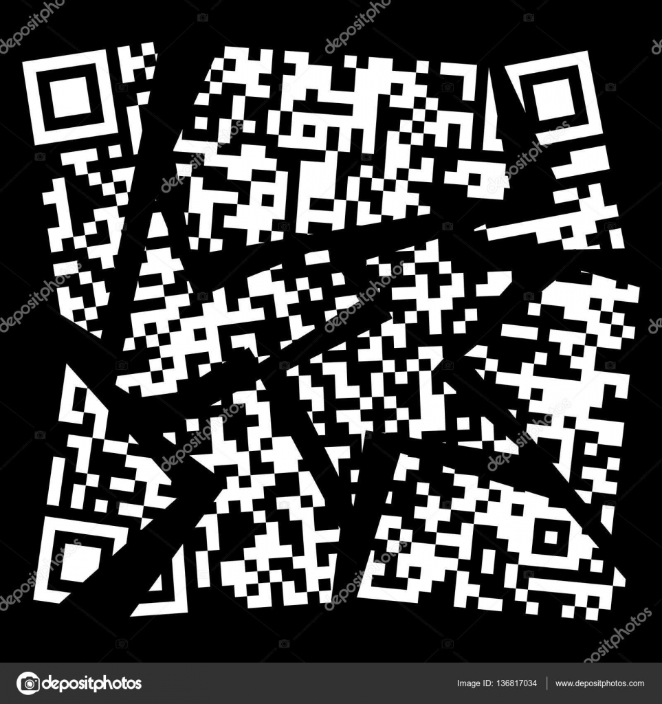 Vector broken qr code Stock Vector by ©th3fisa 136817034