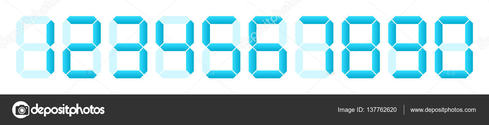 Vector digital numbers Stock Vector by ©th3fisa 137762620