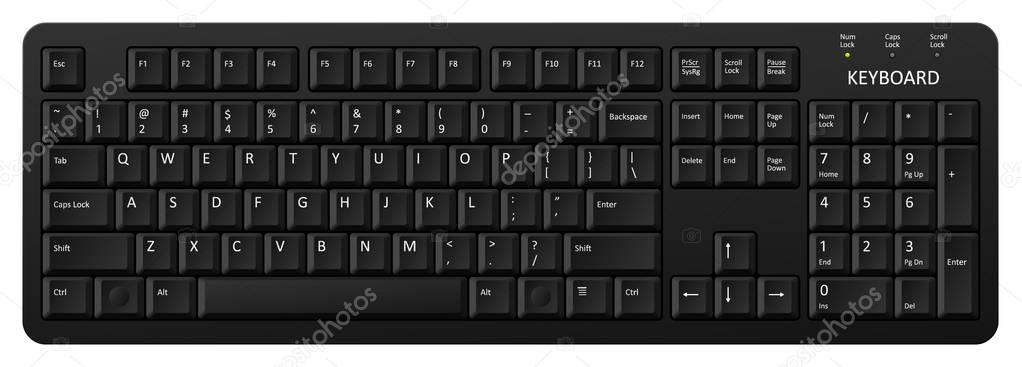 Vector white pc keyboard, keyboard is very useful tool for personal ...