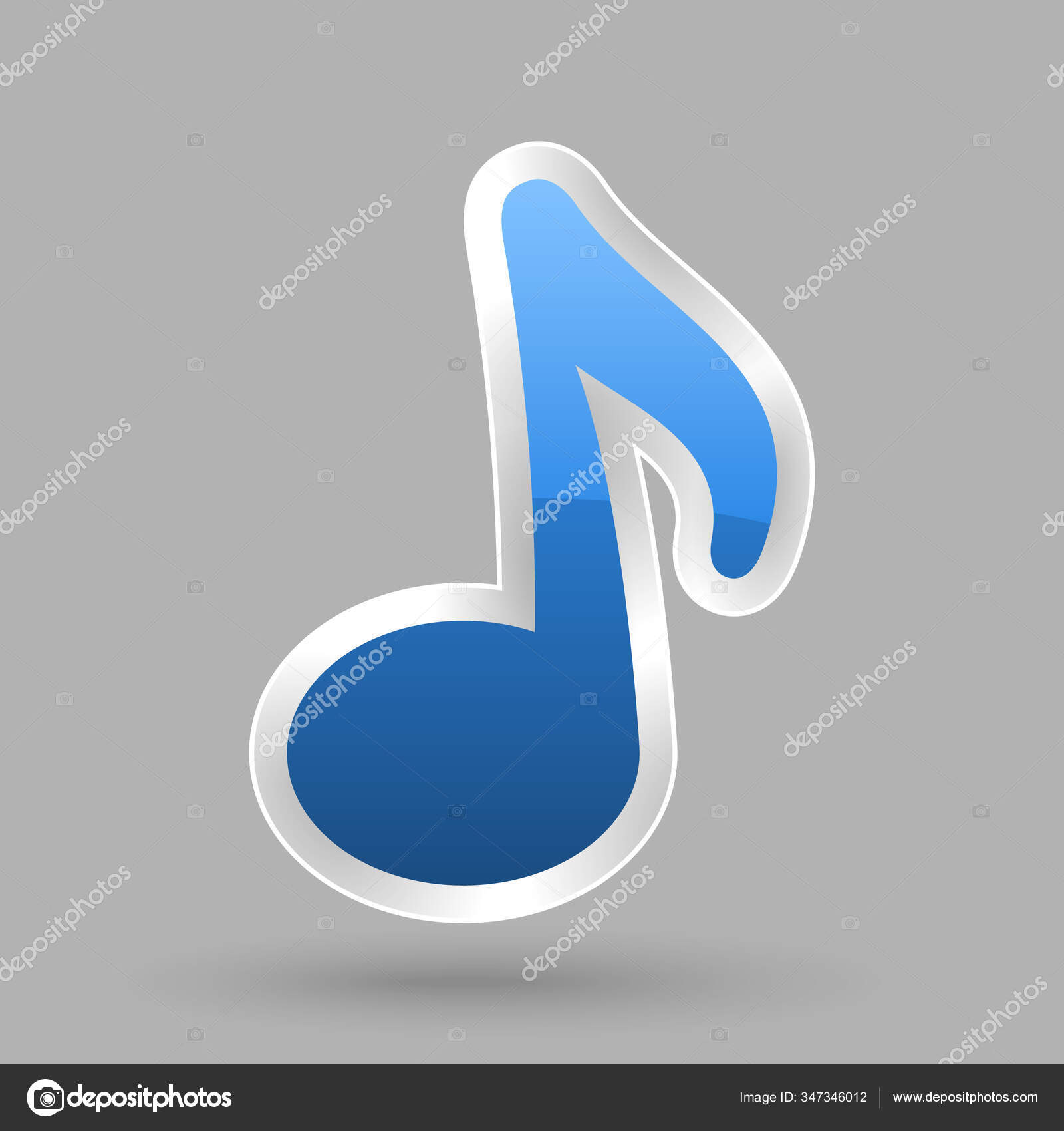 Vector Blue Music Note Symbol Glossy Effect Stock Vector by ©th3fisa ...