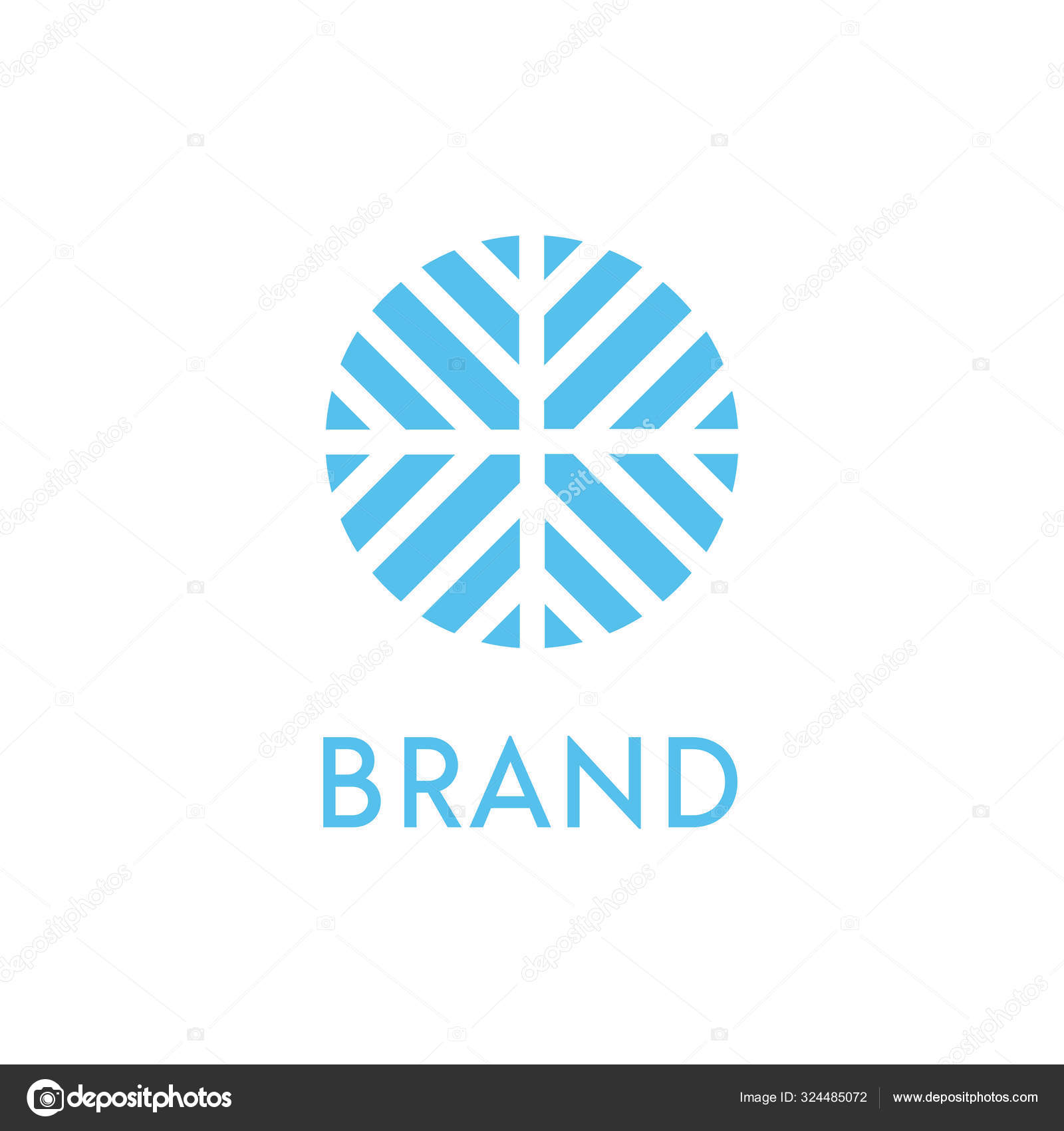 Simple Logo design icon with abstract snowflake Icon — Stock Photo ...
