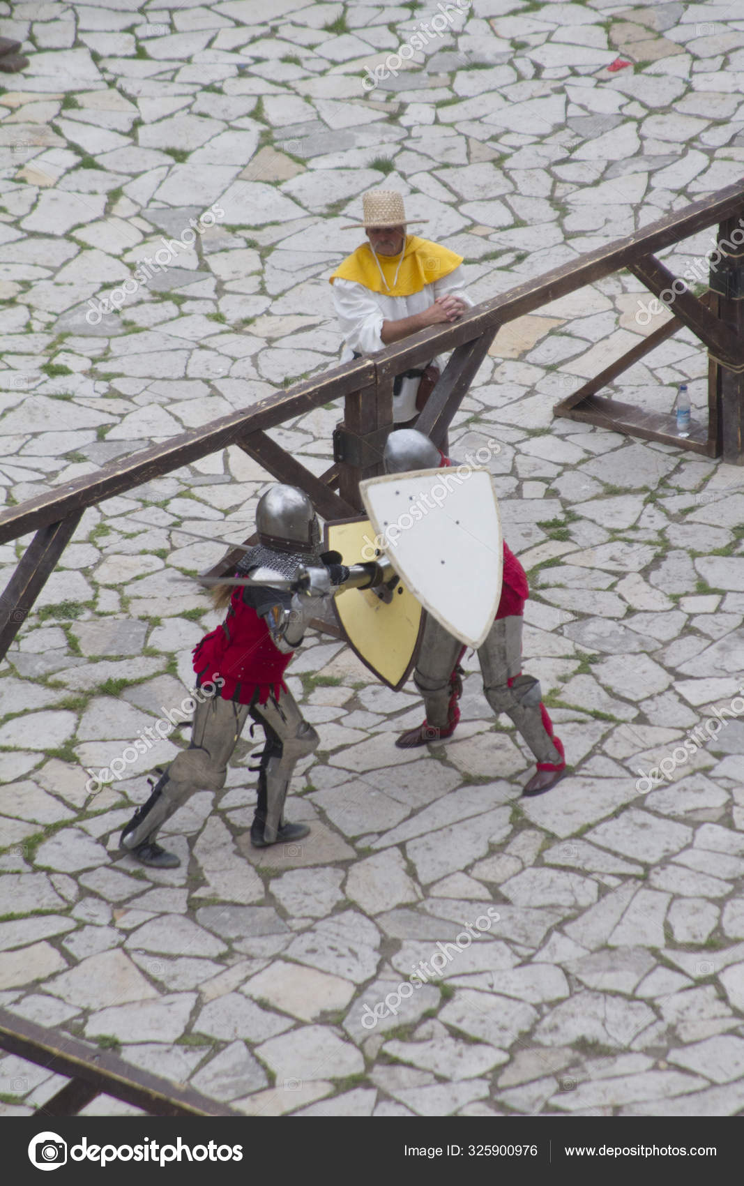 Battles Knights Dressed Medieval Armor Buhurt Battle Nations — Stock ...