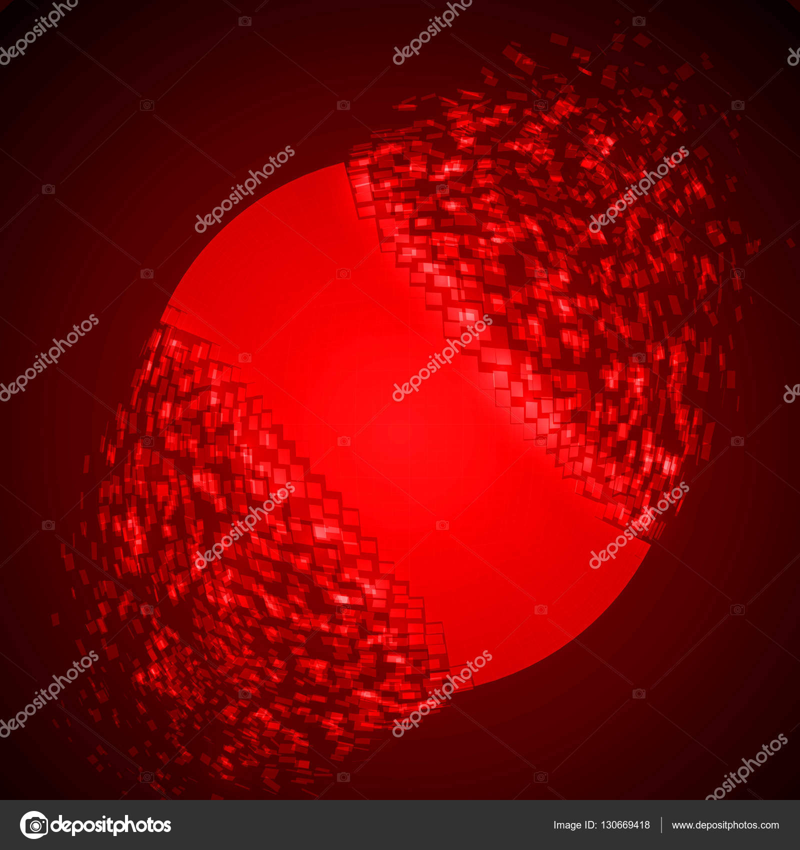 Dissolving sphere shape. red version. — Stock Vector © kasezo2 #130669418