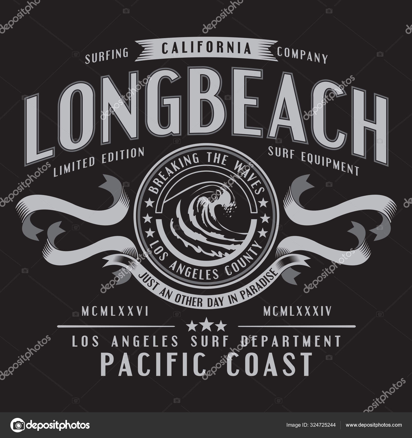 Longbeach Poster Simply Vector Illustration Stock Vector by ©skyhawk ...